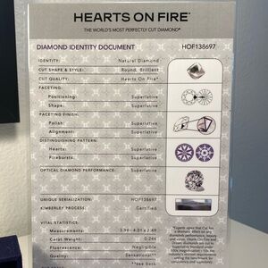 Hearts on Fire | Jewelry | Diamond Plat 244 Hearts On Fire Sz 4 4cttw ...